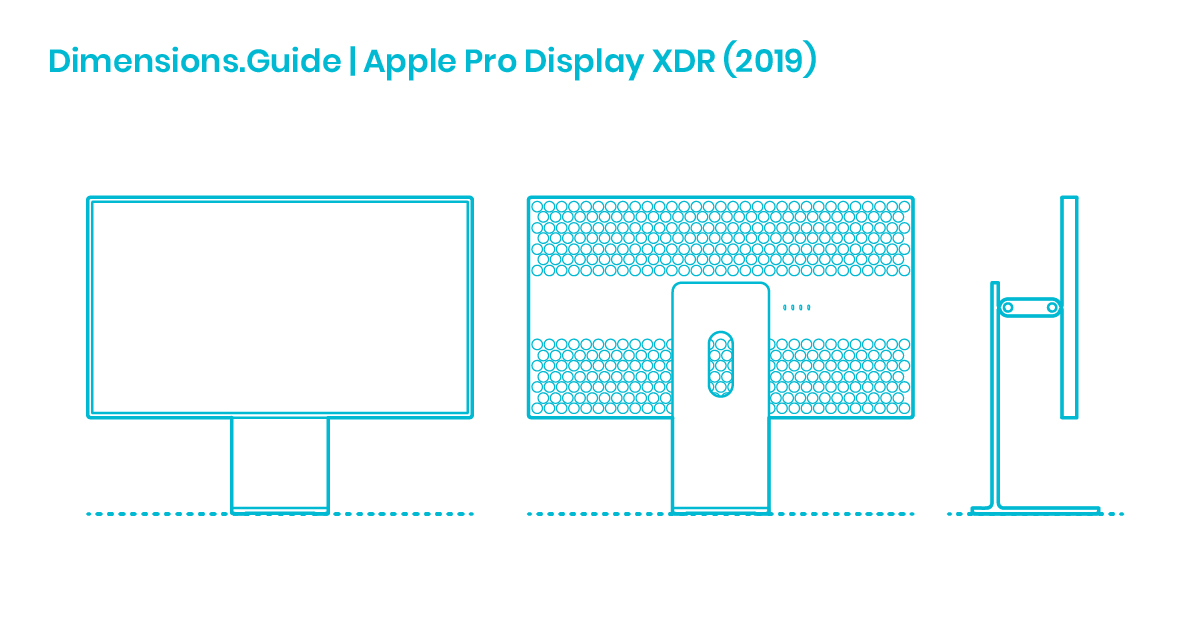 Apple Pro Display XDR (2019) Dimensions & Drawings | Dimensions.com