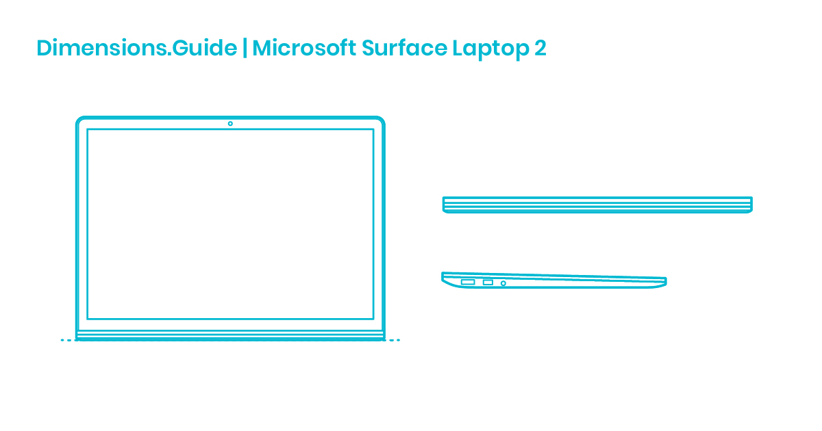 Microsoft Surface Laptop 2 Dimensions & Drawings | Dimensions.com