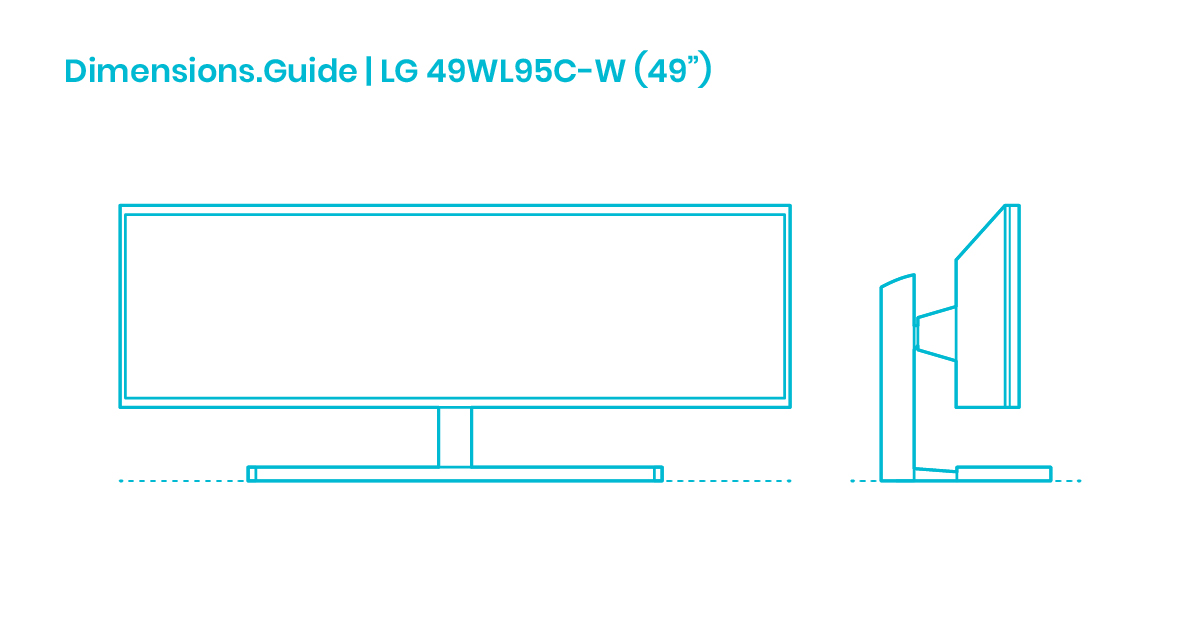 LG 49WL95C-W (49”) Dimensions & Drawings | Dimensions.com