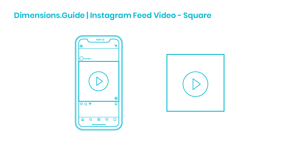 Instagram Feed Video - Square Dimensions & Drawings | Dimensions.com