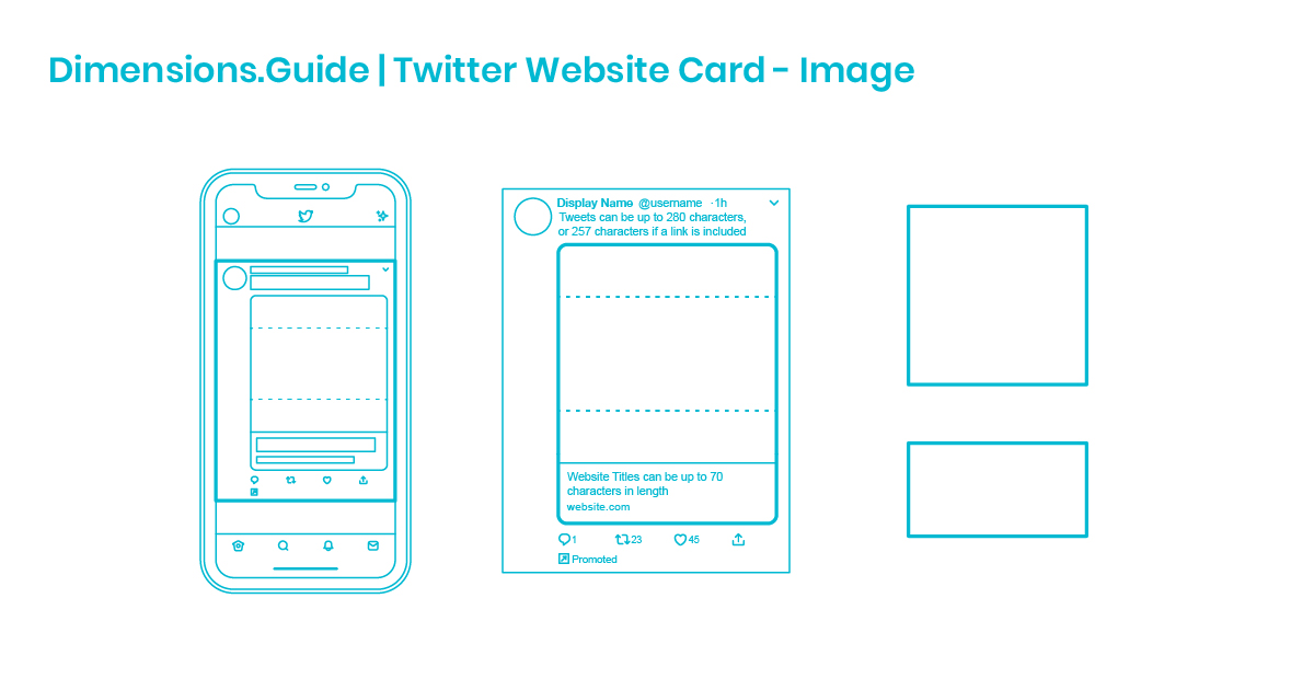 Twitter Website Card - Image Dimensions & Drawings | Dimensions.com