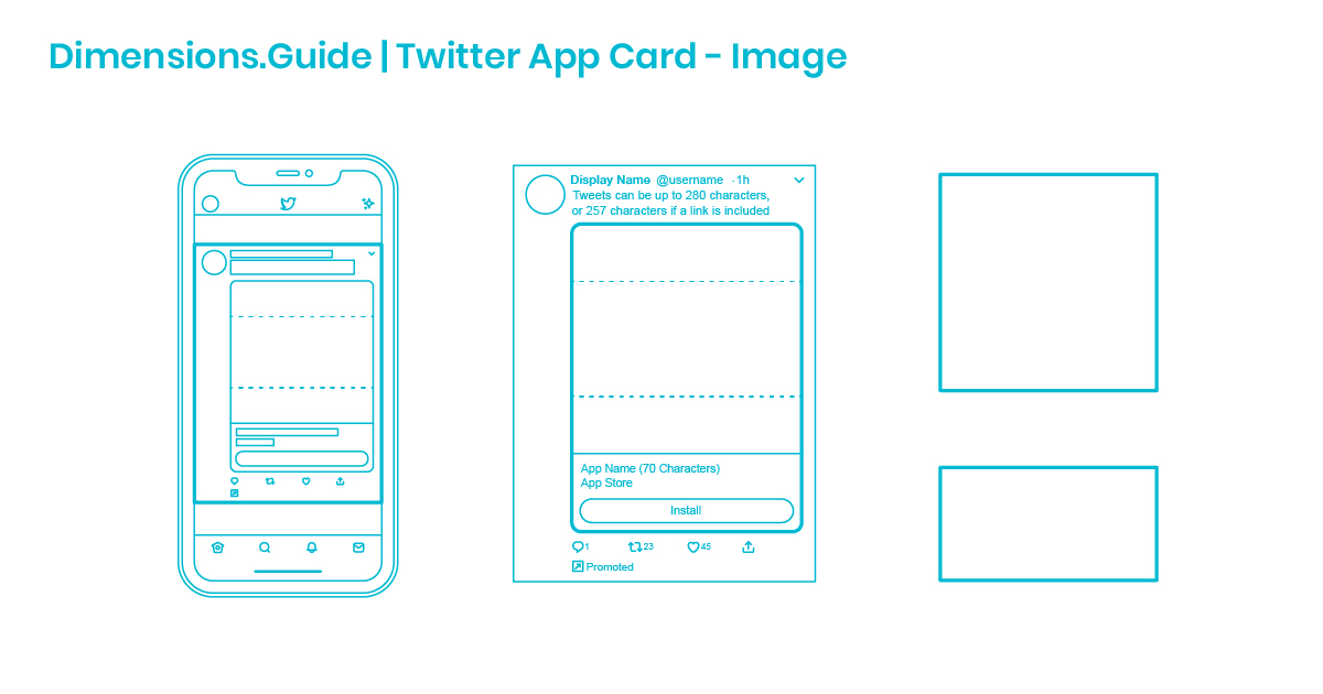 Twitter App Card - Image Dimensions & Drawings | Dimensions.com
