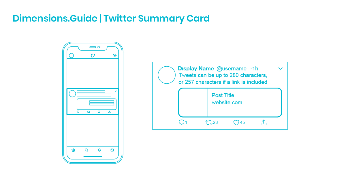 Twitter Summary Card Dimensions & Drawings | Dimensions.com