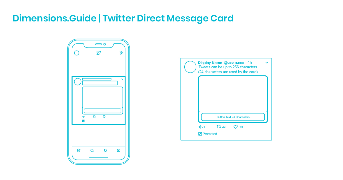 Twitter Direct Message Card Dimensions & Drawings | Dimensions.com