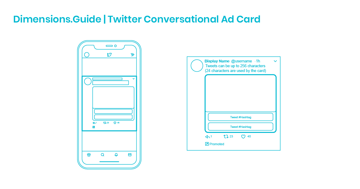 Twitter Conversational Ad Card Dimensions & Drawings | Dimensions.com