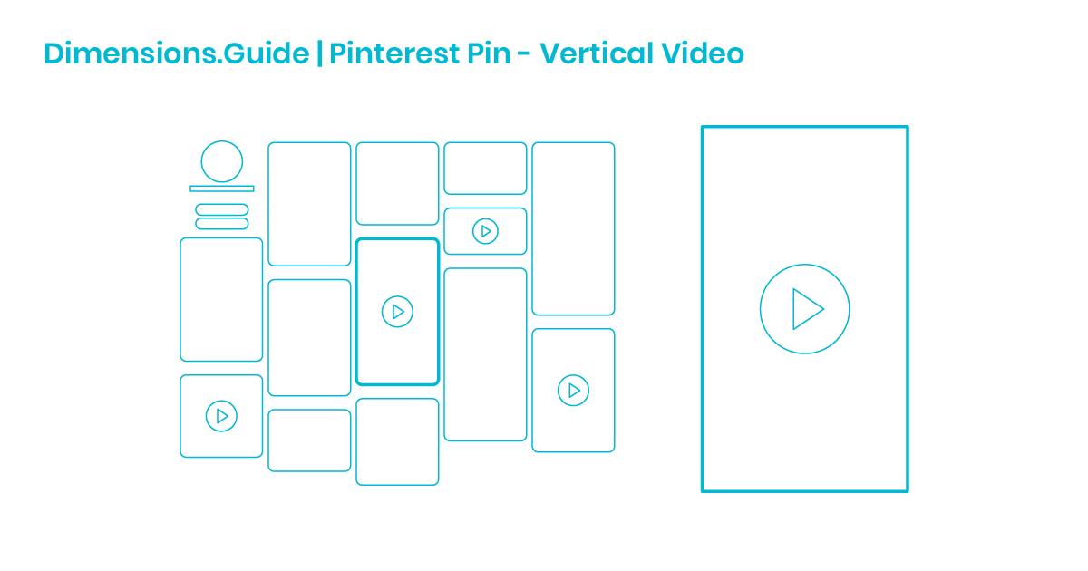 Pinterest Pin - Vertical Video Dimensions & Drawings | Dimensions.com