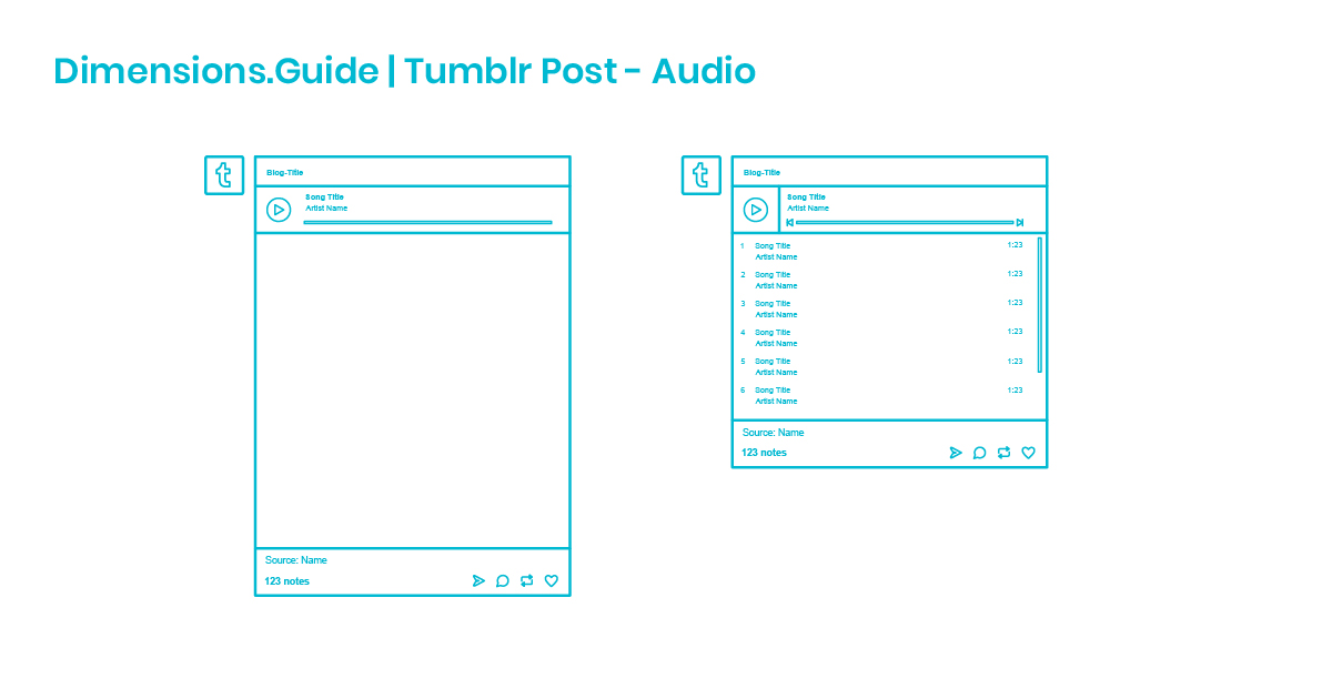 Tumblr Post - Audio Dimensions & Drawings | Dimensions.com