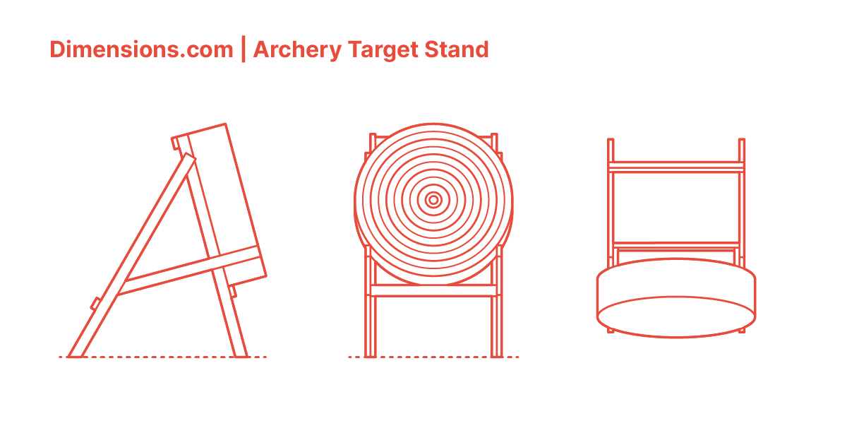Archery Target Stand Dimensions & Drawings | Dimensions.com