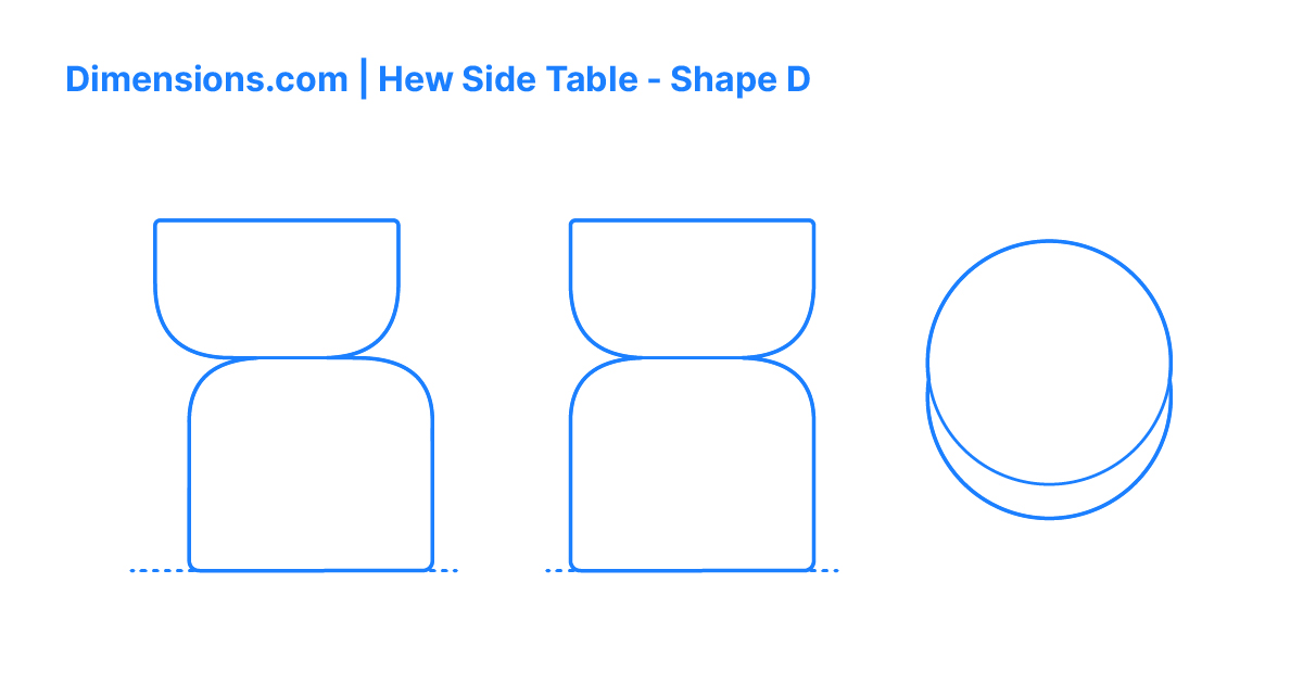 Hew Side Table - Shape D Dimensions & Drawings | Dimensions.com