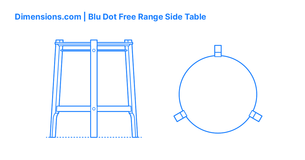 Blu Dot Free Range Side Table Dimensions & Drawings | Dimensions.com