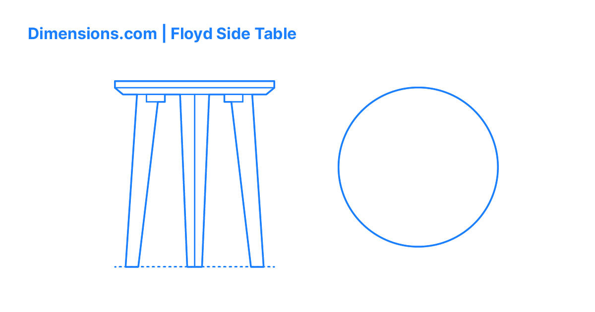 Floyd Side Table Dimensions & Drawings | Dimensions.com