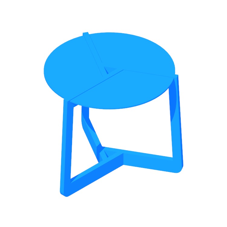 Blu Dot Pi Side Table - Small Dimensions & Drawings | Dimensions.com