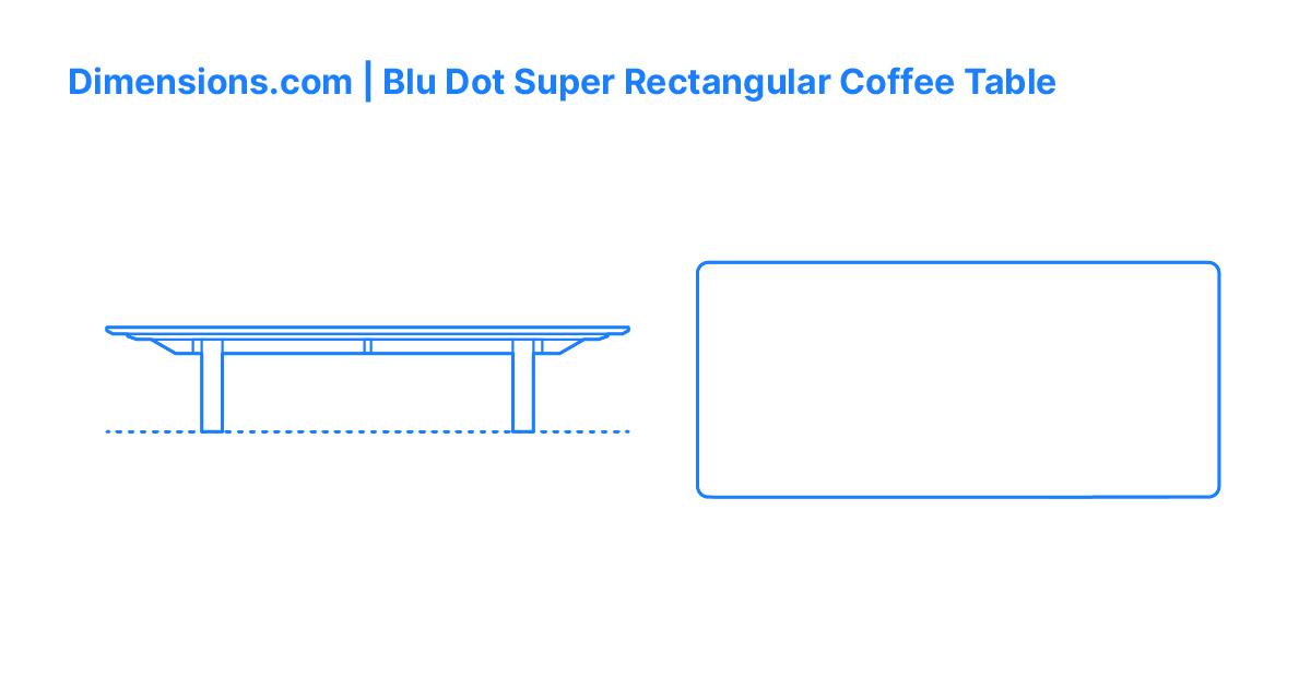 Blu Dot Super Rectangular Coffee Table Dimensions & Drawings ...