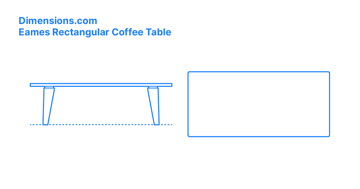 Eames Rectangular Coffee Table Dimensions & Drawings | Dimensions.com