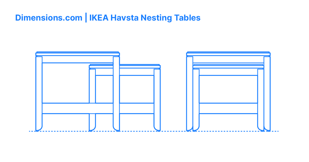IKEA Havsta Nesting Tables Dimensions & Drawings | Dimensions.com