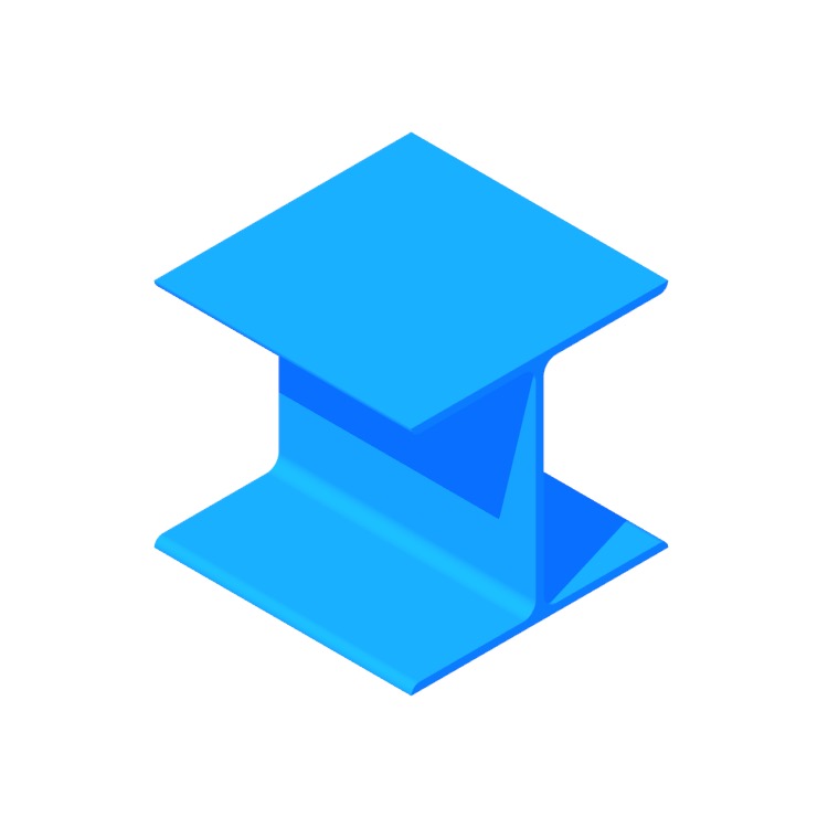 I Beam Side Table Dimensions & Drawings | Dimensions.com