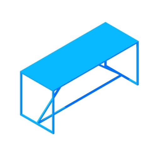 Slit Table - Oblong Dimensions & Drawings | Dimensions.com