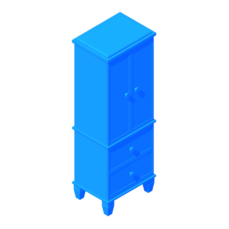 Jewelry Armoires Dimensions & Drawings | Dimensions.com