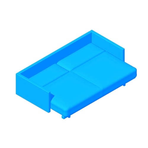 Vesper Queen Sleeper Sofa Dimensions & Drawings | Dimensions.com