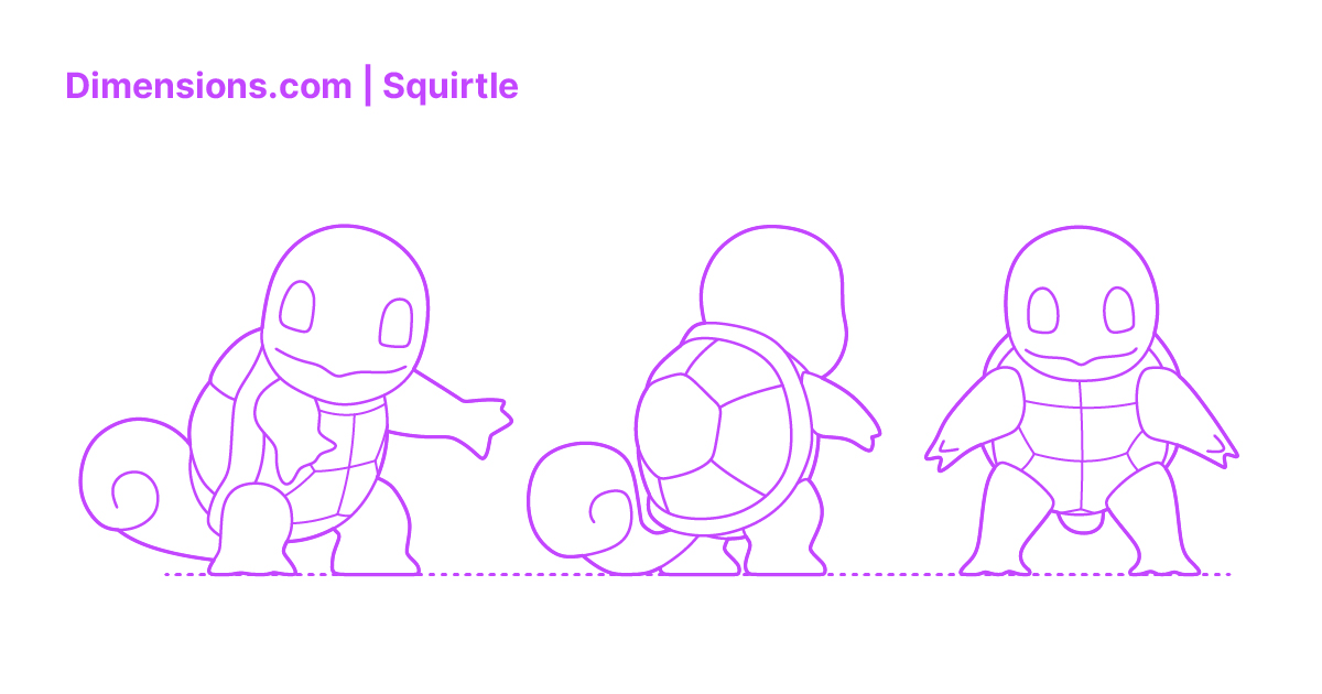 Squirtle Dimensions & Drawings | Dimensions.com