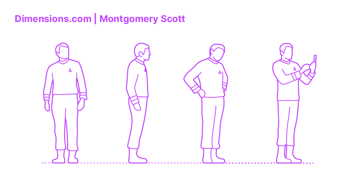Montgomery “Scotty” Scott Dimensions & Drawings | Dimensions.com