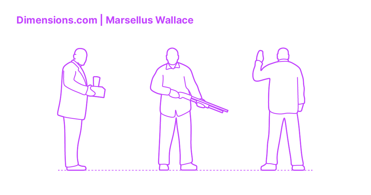 Marsellus Wallace Dimensions & Drawings | Dimensions.com