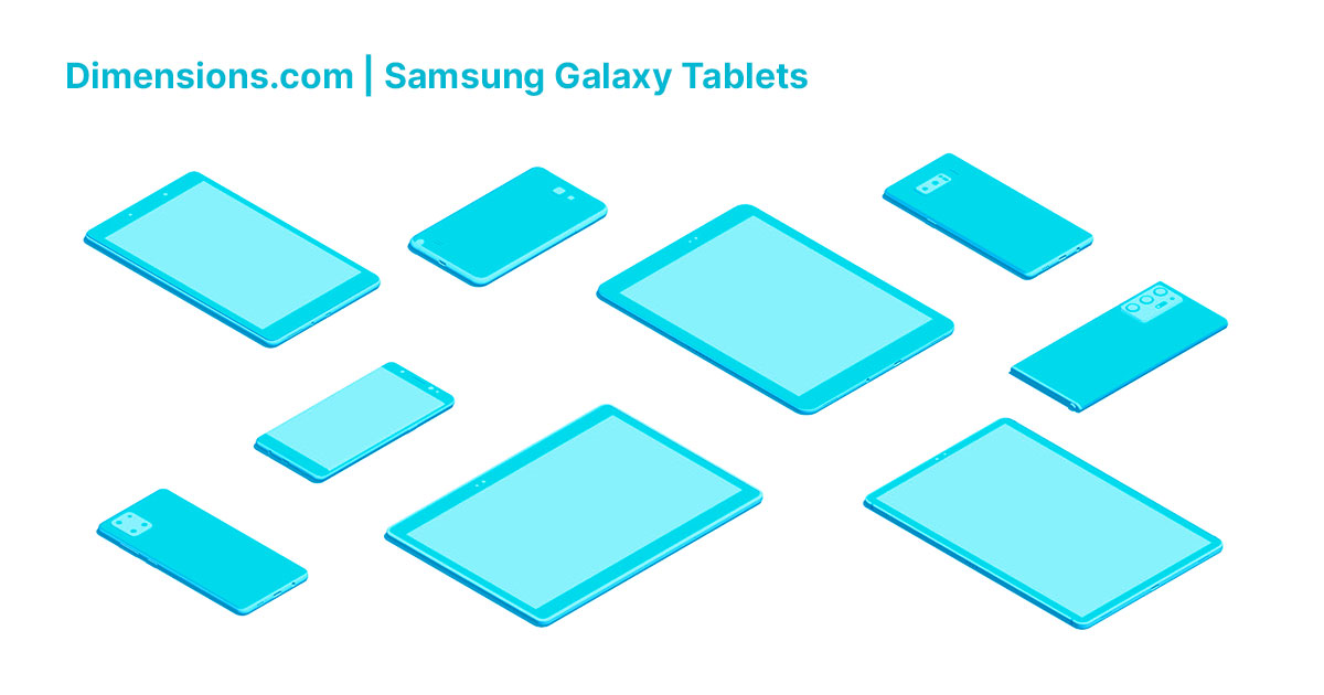 Samsung Galaxy Tablets Dimensions & Drawings | Dimensions.com