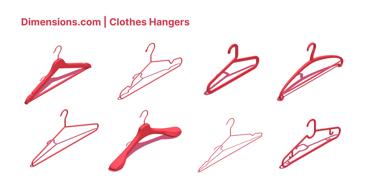 Clothes Hangers Dimensions & Drawings | Dimensions.com
