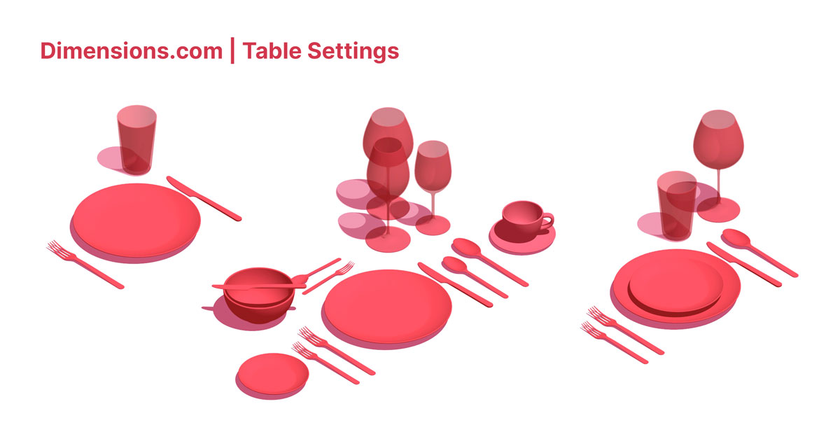 Table Settings Dimensions & Drawings | Dimensions.com
