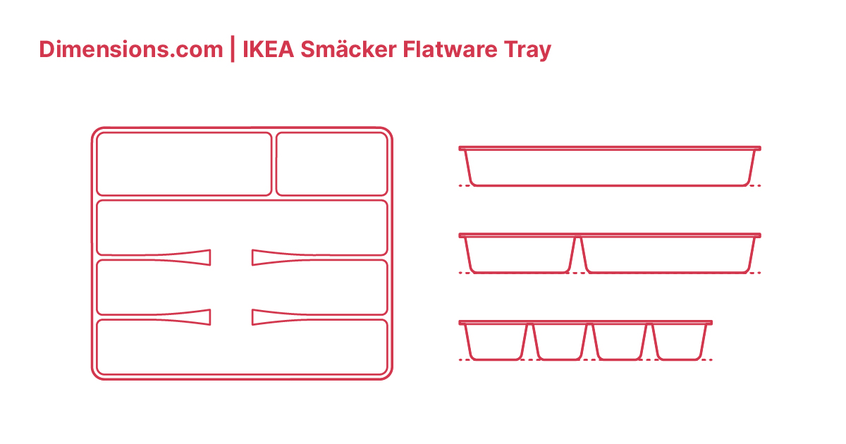 IKEA Smäcker Flatware Tray Dimensions & Drawings | Dimensions.com