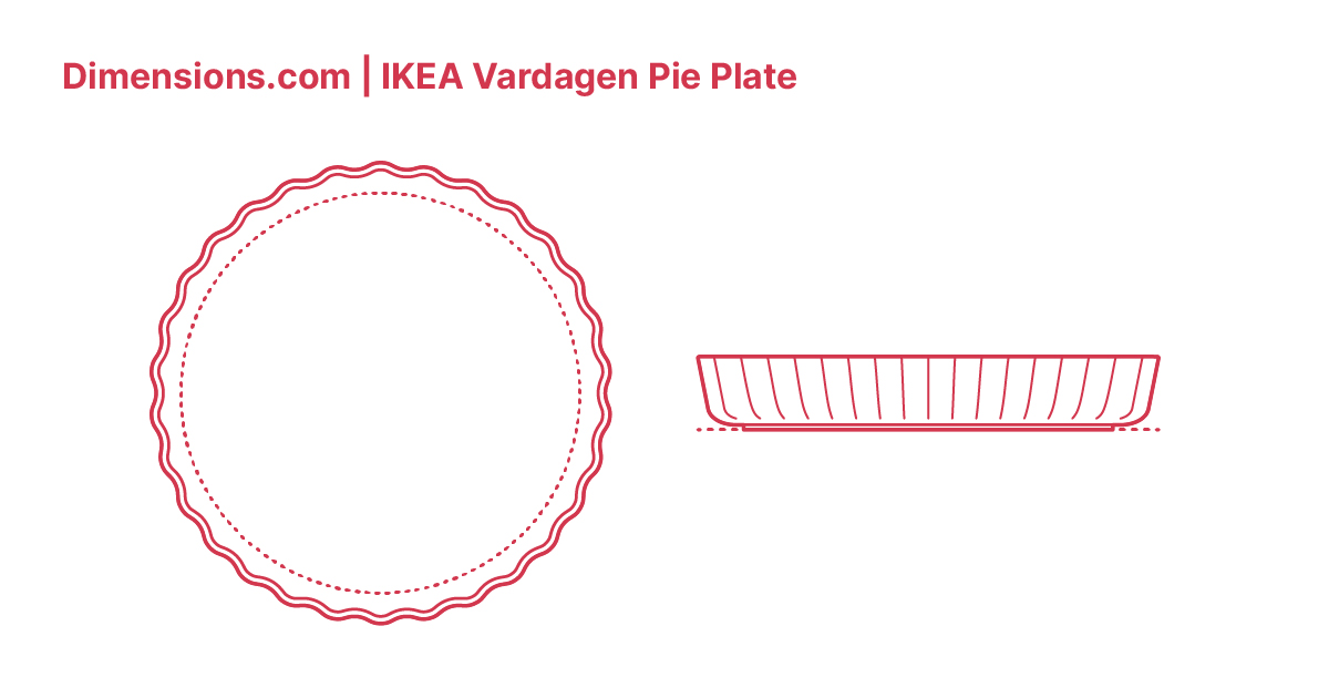 IKEA Vardagen Pie Plate Dimensions & Drawings | Dimensions.com