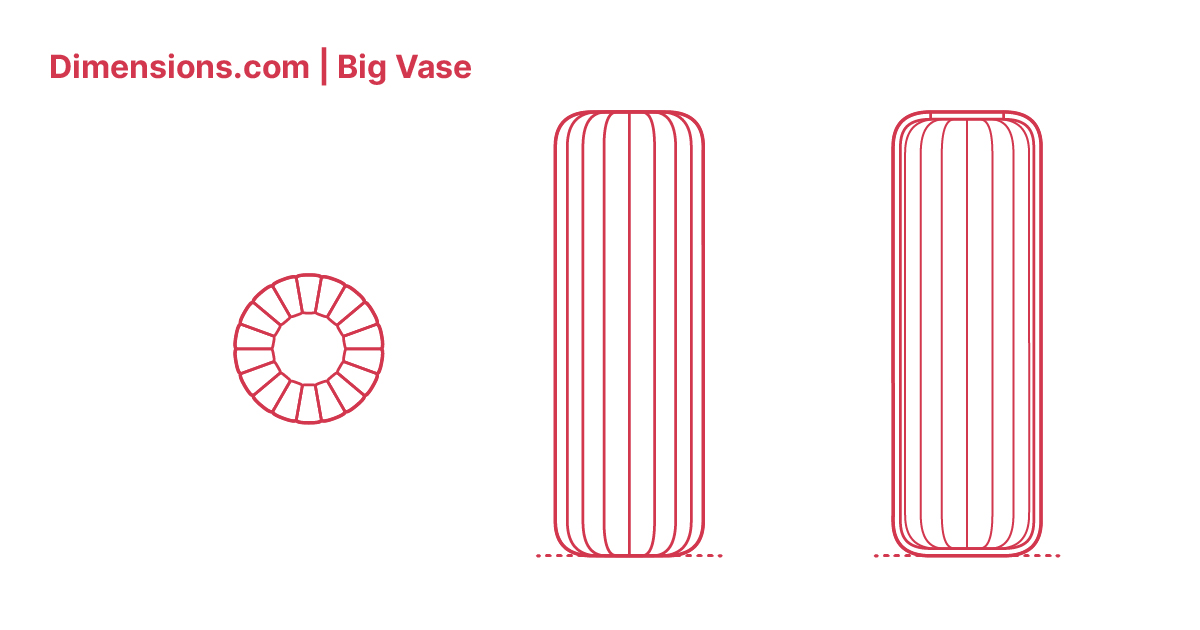 Big Vase Dimensions & Drawings | Dimensions.com