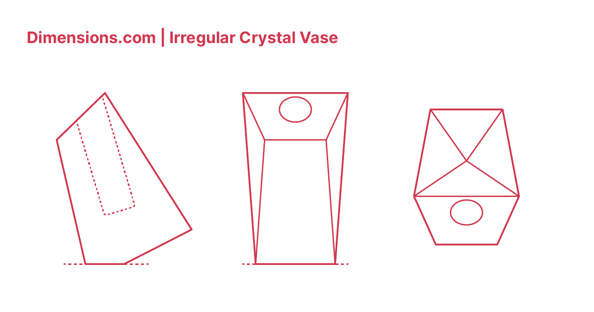 Irregular Crystal Vase Dimensions & Drawings | Dimensions.com