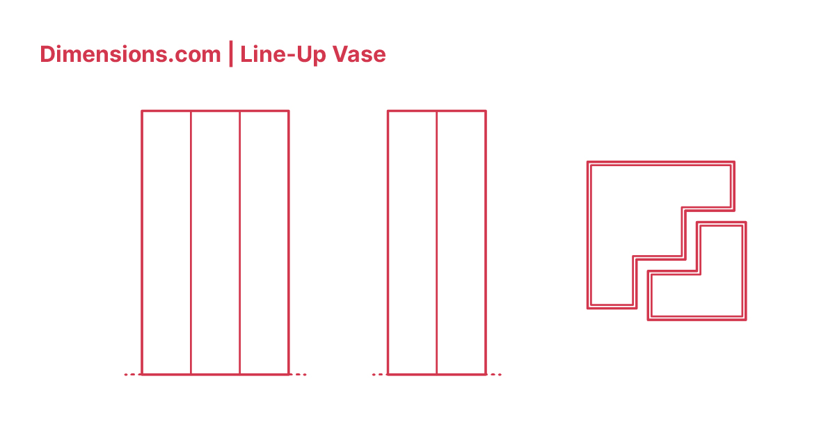 Line-Up Vase Dimensions & Drawings | Dimensions.com