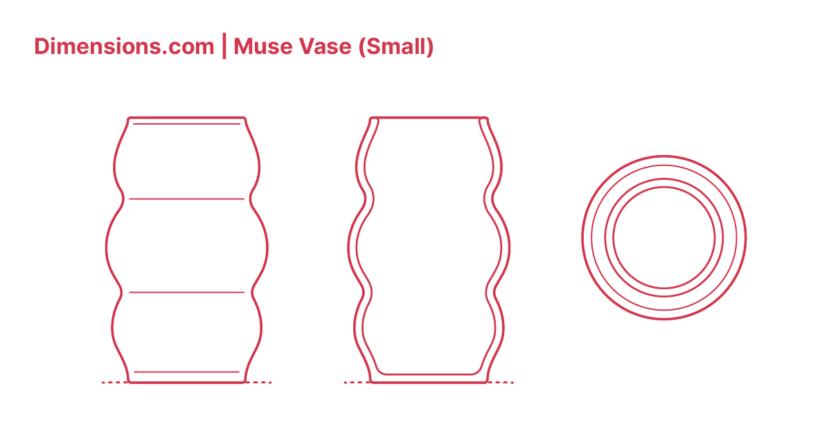 Muse Vase (Small) Dimensions & Drawings | Dimensions.com