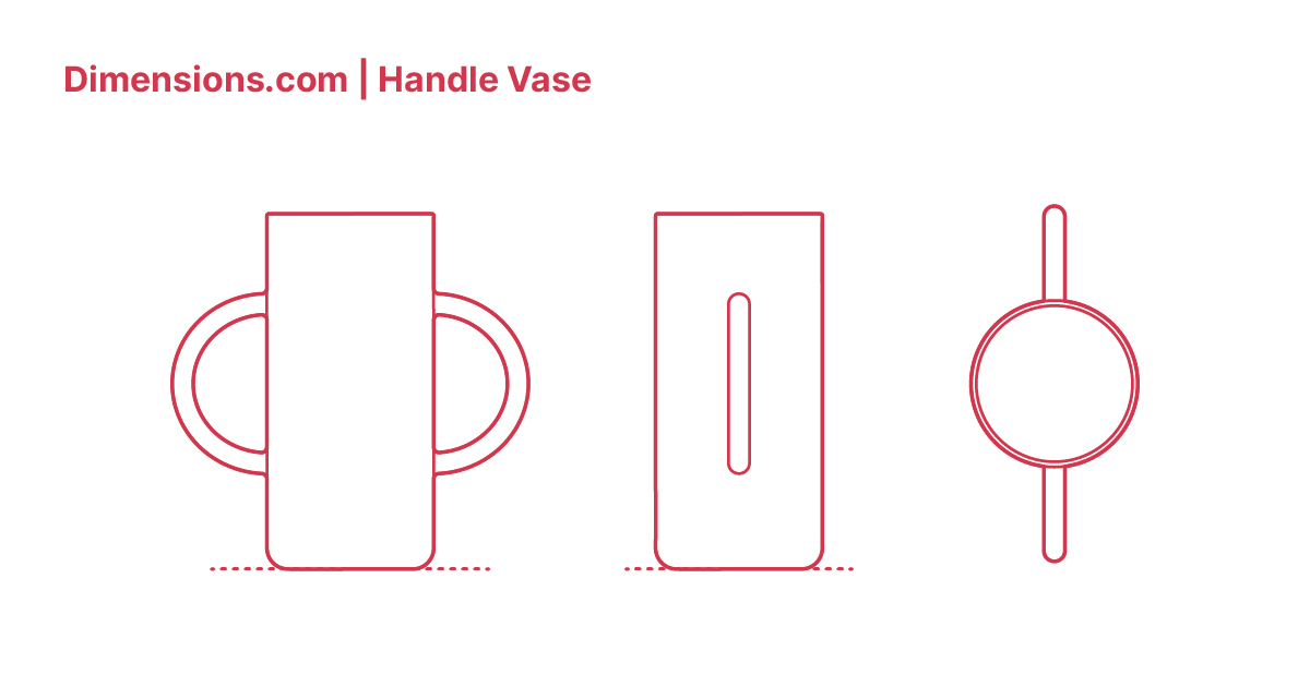 Handle Vase Dimensions & Drawings | Dimensions.com