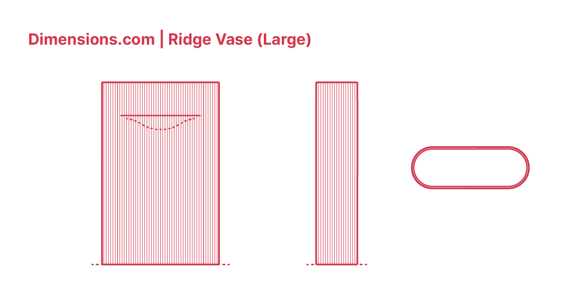 Ridge Vase (Large) Dimensions & Drawings | Dimensions.com