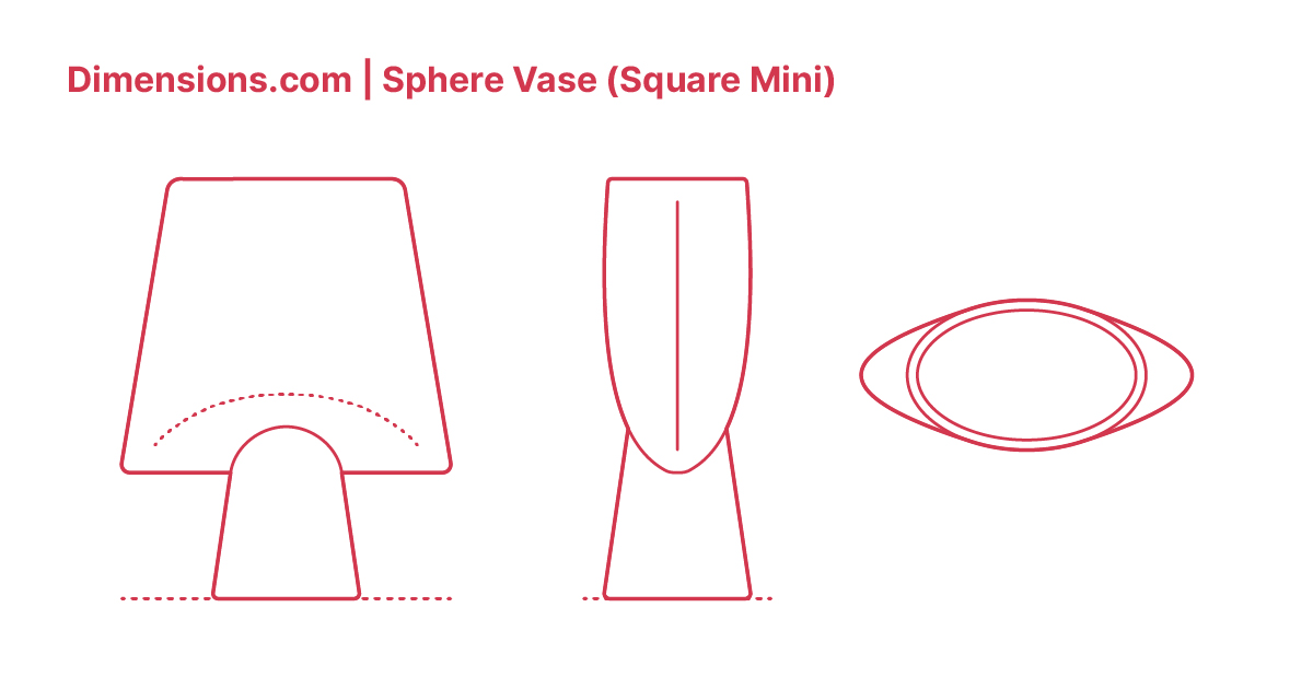 Sphere Vase (Square Mini) Dimensions & Drawings | Dimensions.com
