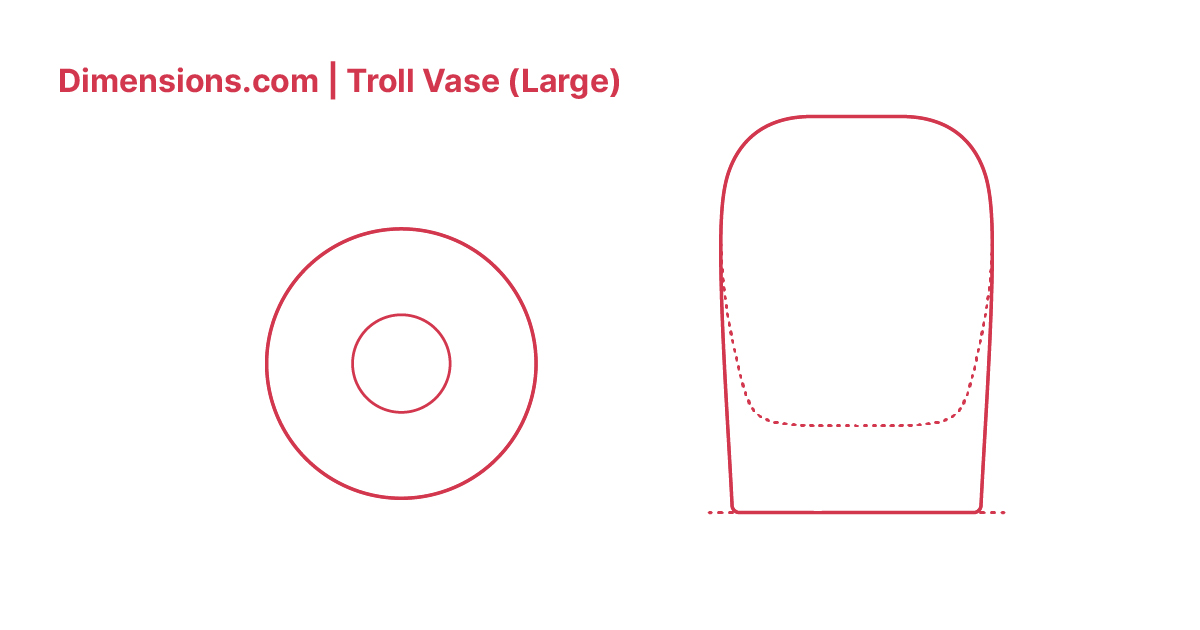 Troll Vase (Large) Dimensions & Drawings | Dimensions.com