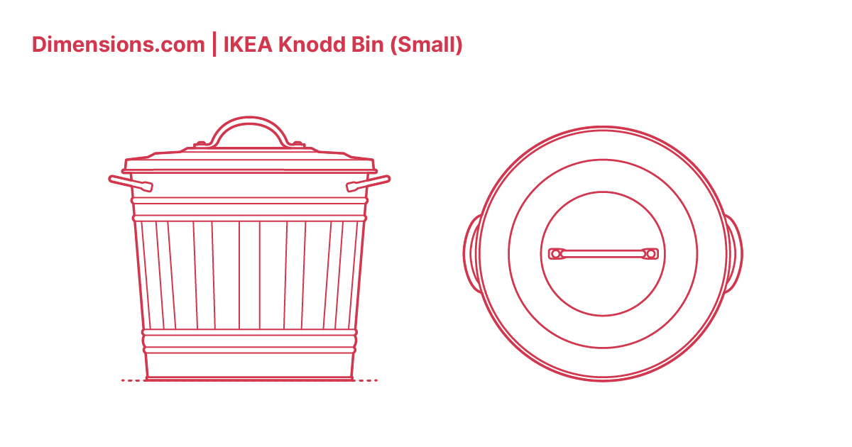 IKEA Knodd Bin (Small) Dimensions & Drawings | Dimensions.com