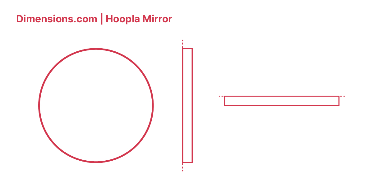 Hoopla Mirror Dimensions & Drawings | Dimensions.com