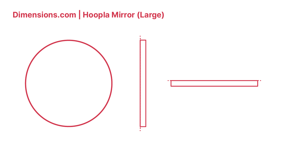 Hoopla Mirror (Large) Dimensions & Drawings | Dimensions.com