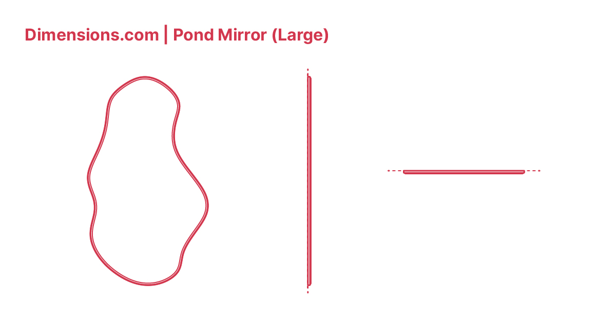 Pond Mirror (Large) Dimensions & Drawings | Dimensions.com