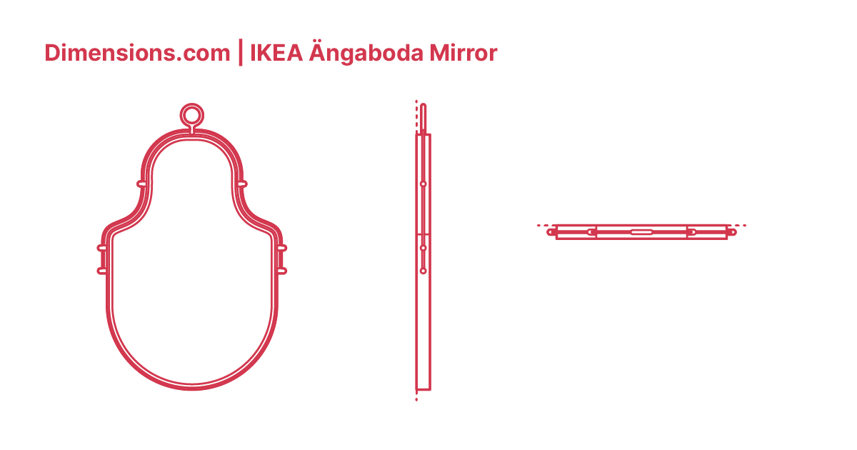 IKEA Ängaboda Mirror Dimensions & Drawings | Dimensions.com