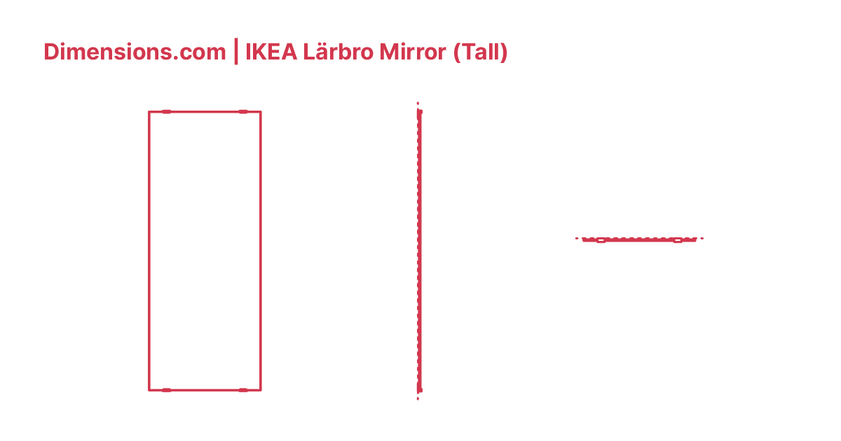 IKEA Lärbro Mirror (Tall) Dimensions & Drawings | Dimensions.com