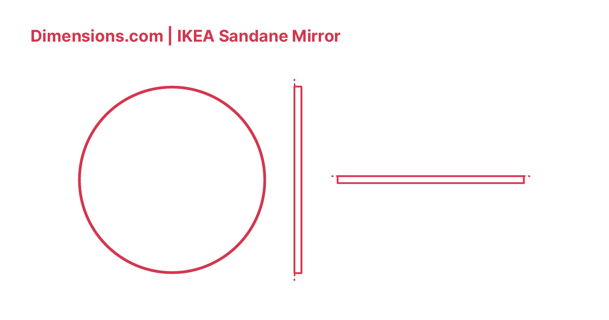IKEA Sandane Mirror Dimensions & Drawings | Dimensions.com