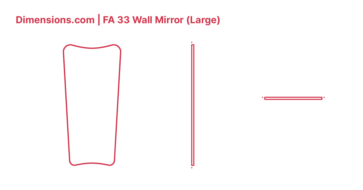 FA 33 Wall Mirror (Large) Dimensions & Drawings | Dimensions.com