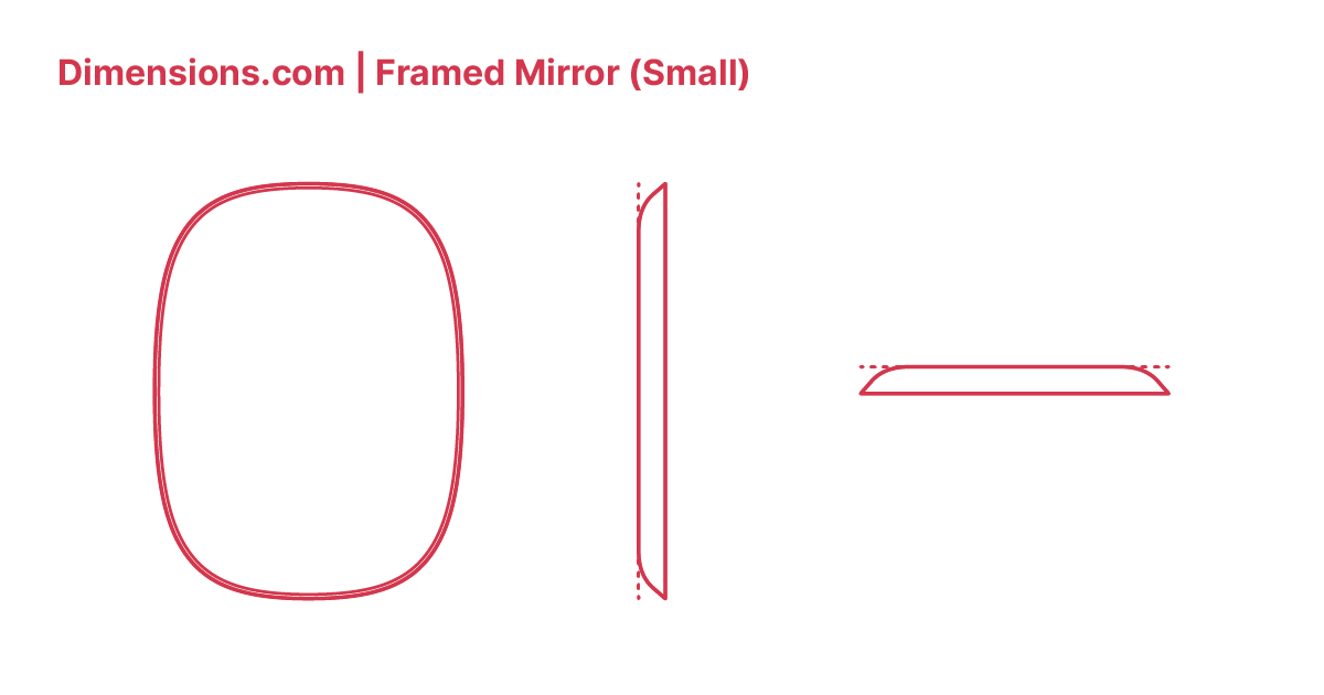 Framed Mirror (Small) Dimensions & Drawings | Dimensions.com