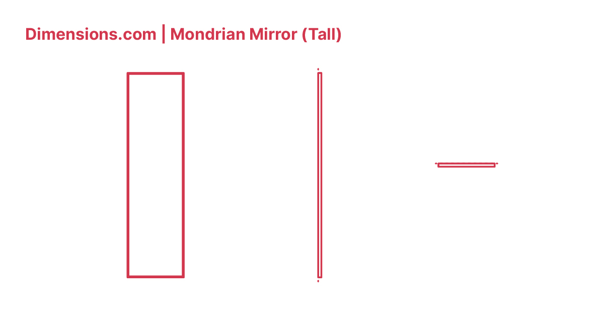 Mondrian Mirror (Tall) Dimensions & Drawings | Dimensions.com
