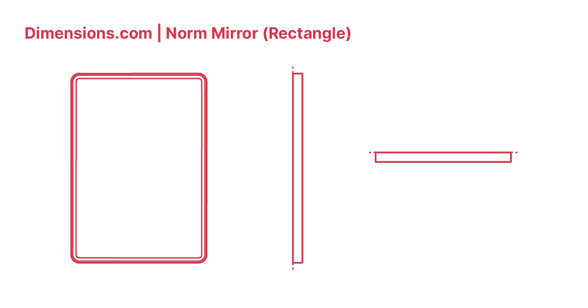 Norm Mirror (Rectangle) Dimensions & Drawings | Dimensions.com